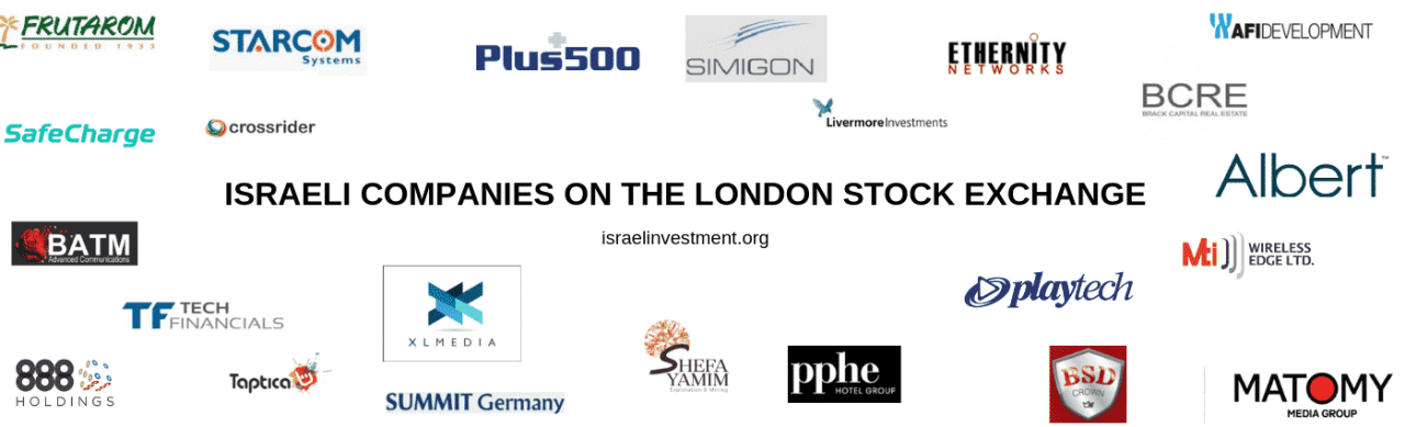 ISRAELI COMPANIES LISTED ON THE LONDON STOCK EXCHANGE | Israel Investment